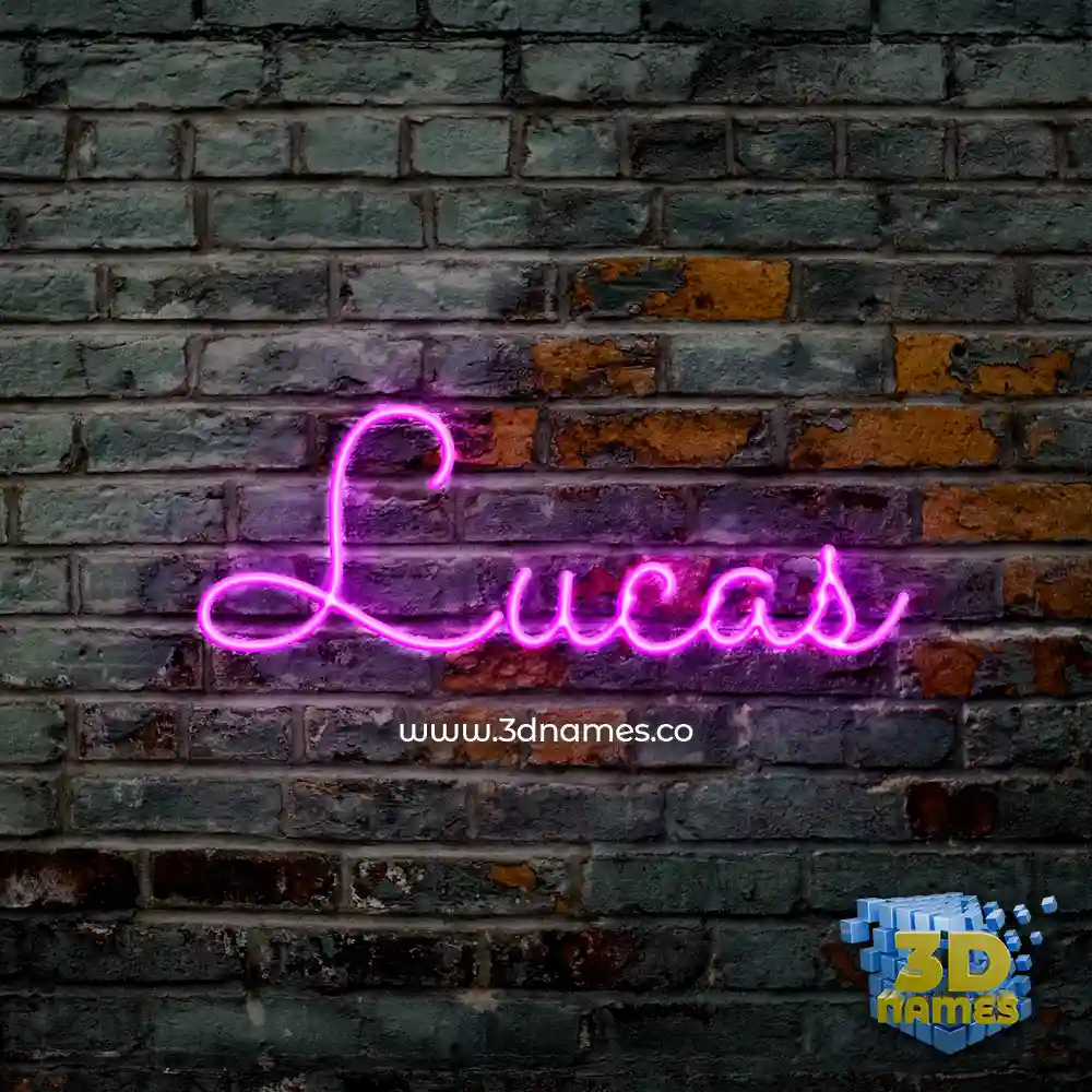 Preview of Pink Neon 3D name for "lucas"