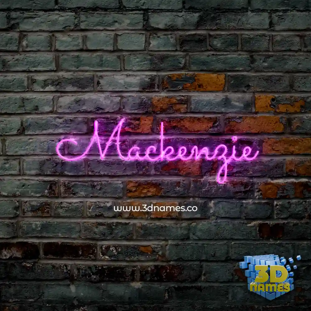 Pink Neon 3D Name Wallpaper for "mackenzie" | Custom Wallpaper | 3D Names