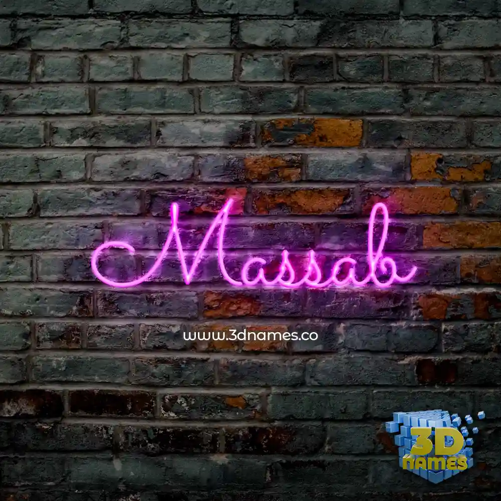 Preview Pink Neon name for "massab"