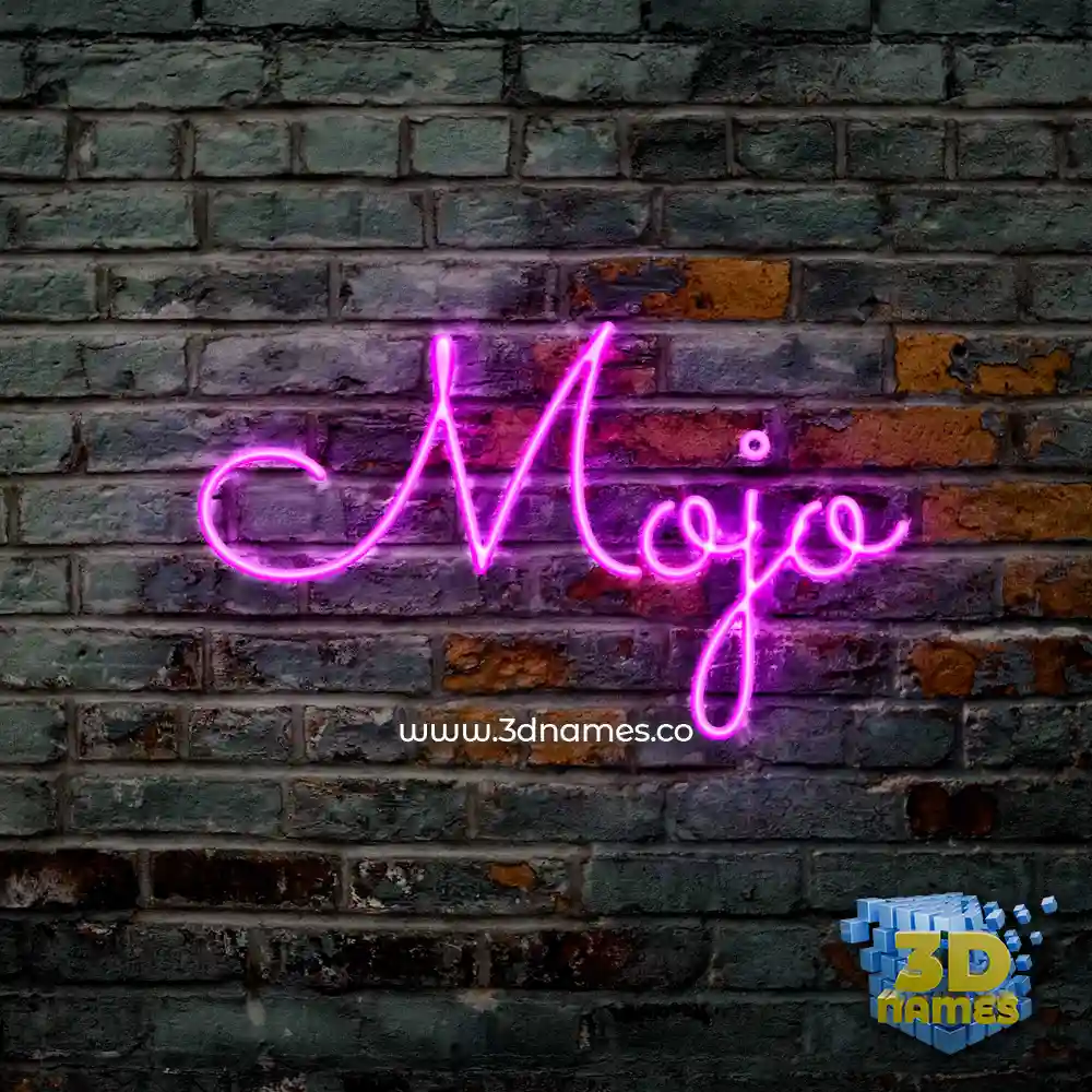 Pink Neon 3D Name Wallpaper for "mojo" | Custom Wallpaper | 3D Names