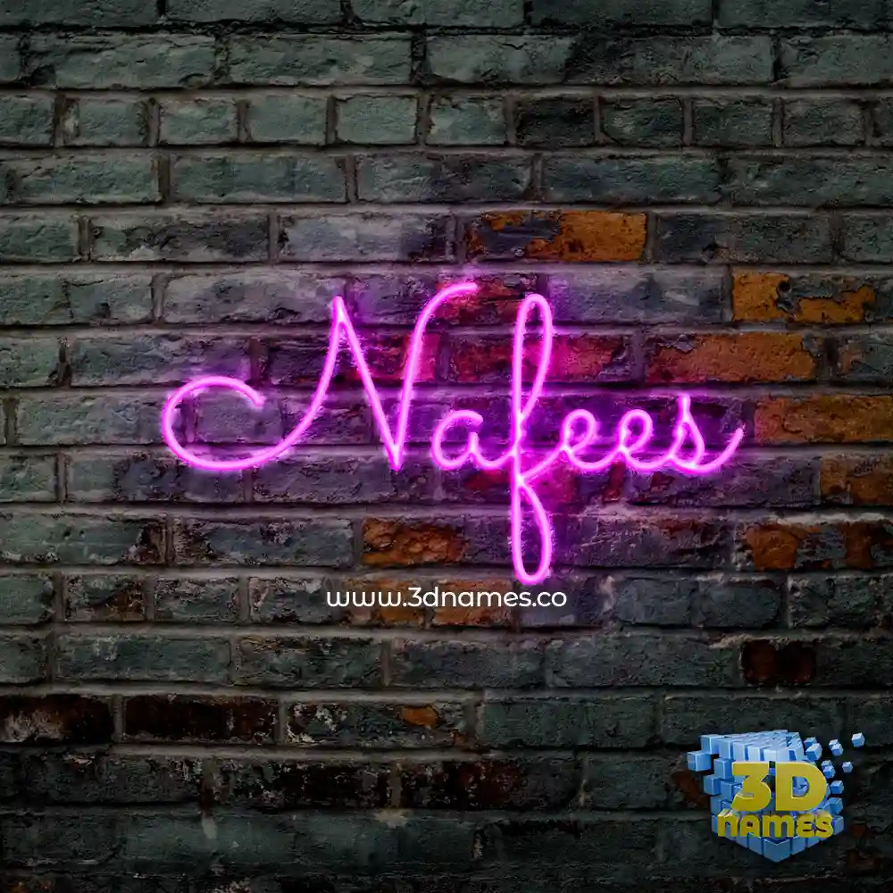 Pink Neon 3D Name Wallpaper for "nafees" | Custom Wallpaper | 3D Names