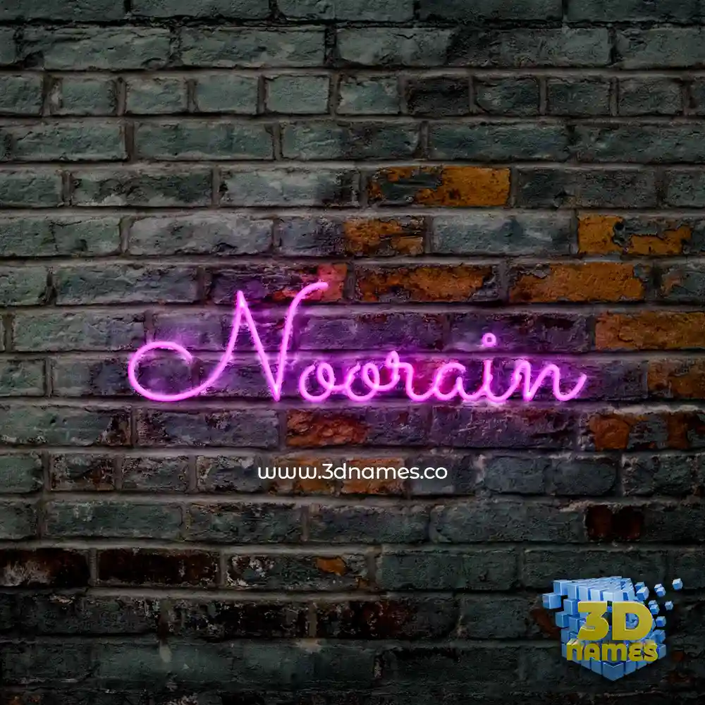 Pink Neon 3D Name Wallpaper for "noorain" | Custom Wallpaper | 3D Names