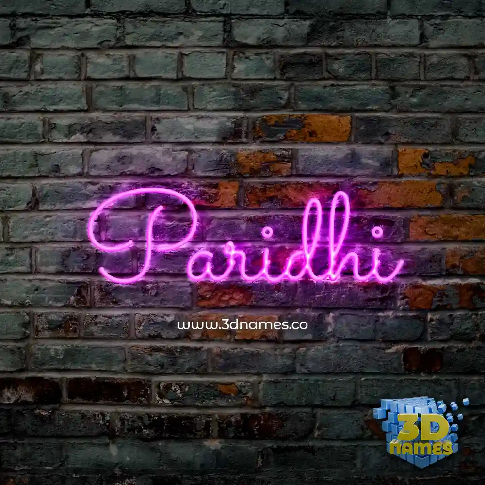 Pink Neon 3D Name Wallpaper for "paridhi" | Custom Wallpaper | 3D Names
