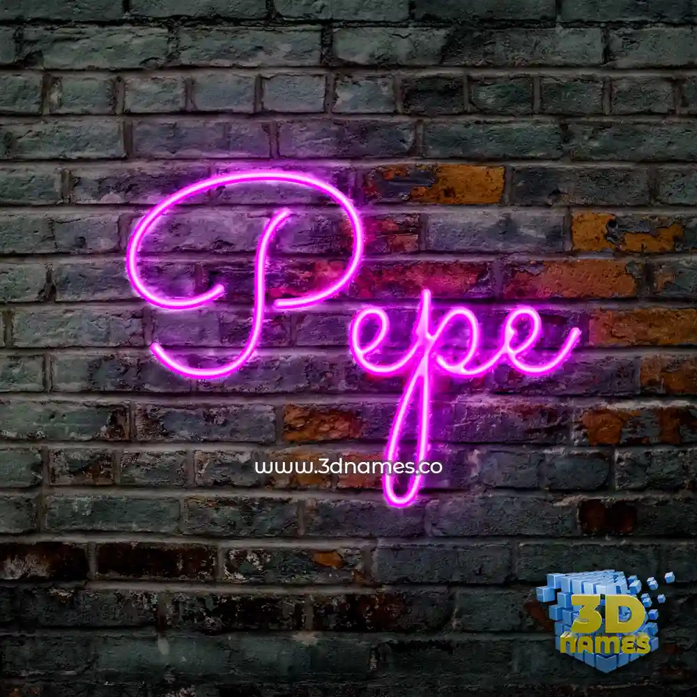 Pink Neon 3D Name Wallpaper for "pepe" | Custom Wallpaper | 3D Names