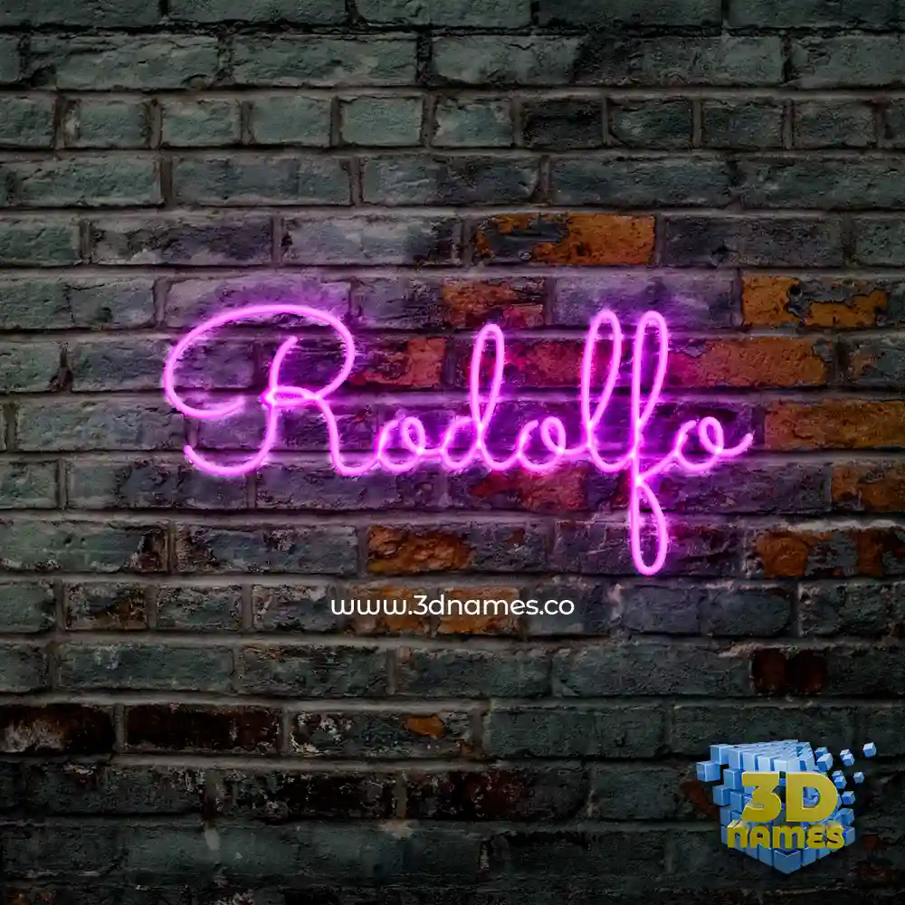 Pink Neon 3D Name Wallpaper for "rodolfo" | Custom Wallpaper | 3D Names