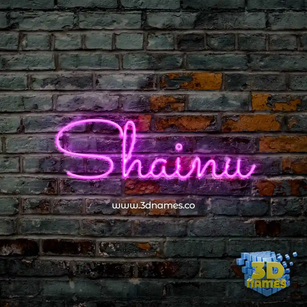 Pink Neon 3D Name Wallpaper for "shainu" | Custom Wallpaper | 3D Names