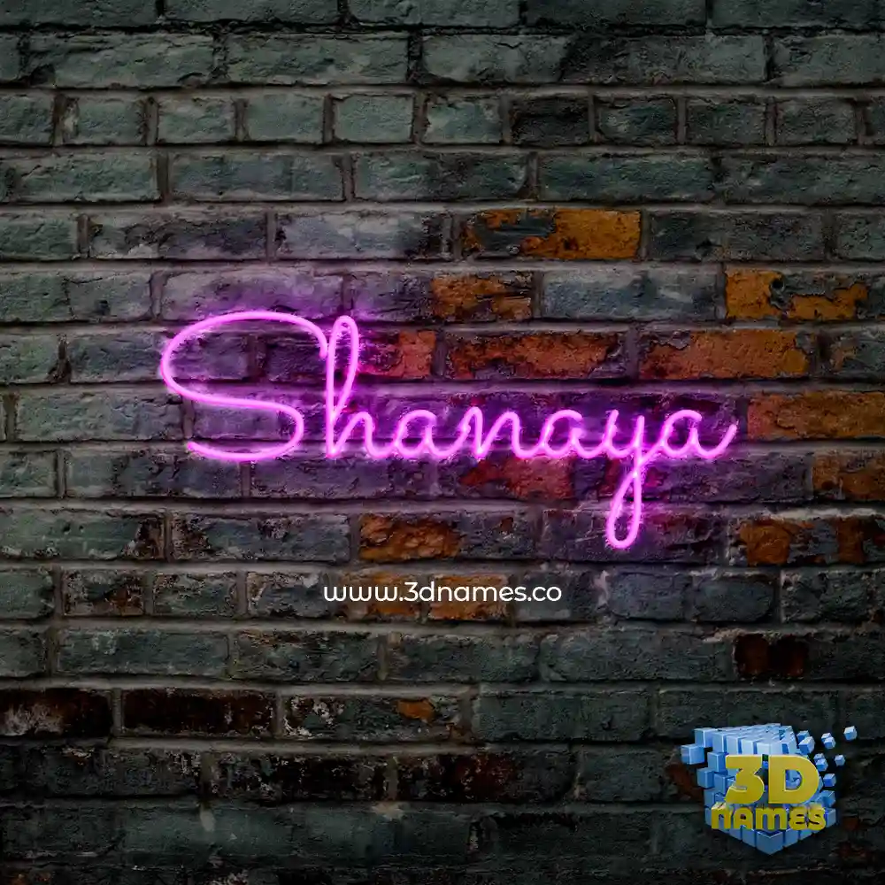 Pink Neon 3D Name Wallpaper for "shanaya" | Custom Wallpaper | 3D Names