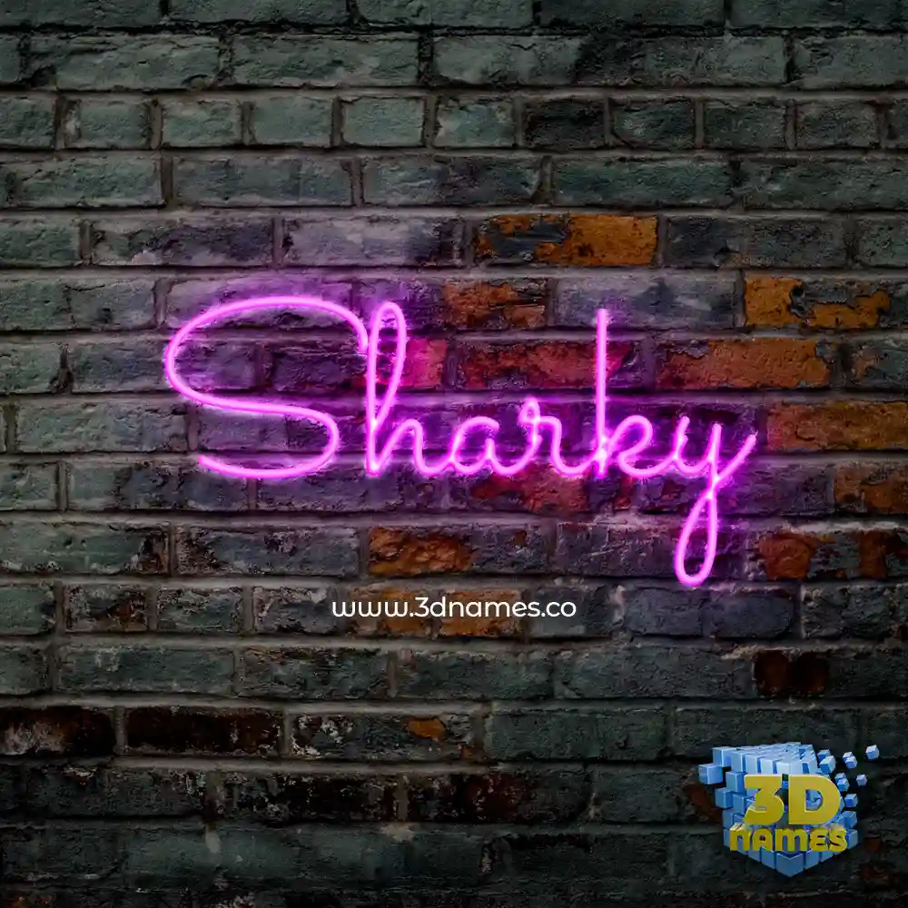 Pink Neon 3D Name Wallpaper for "sharky" | Custom Wallpaper | 3D Names