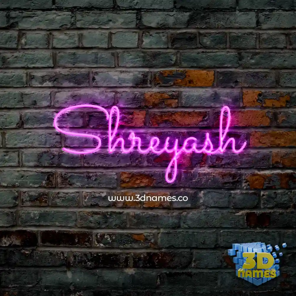 Pink Neon 3D Name Wallpaper for "shreyash" | Custom Wallpaper | 3D Names
