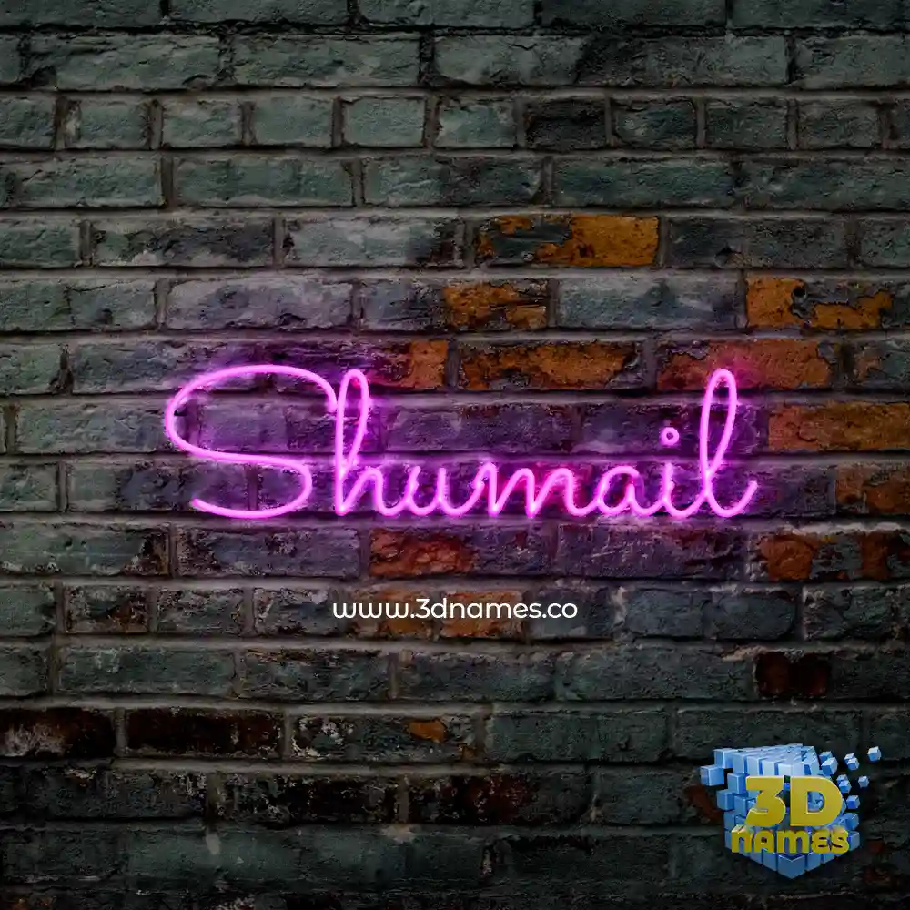 Preview of Pink Neon 3D name for "shumail"