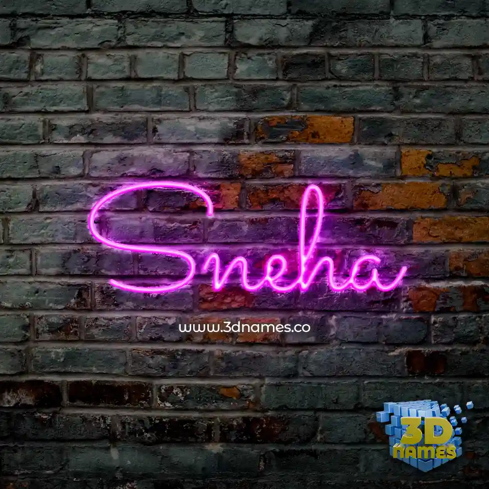 Preview Pink Neon name for "sneha"