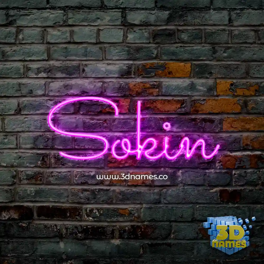 Preview Pink Neon name for "sokin"