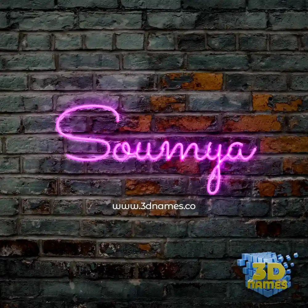 Preview Pink Neon name for "soumya"