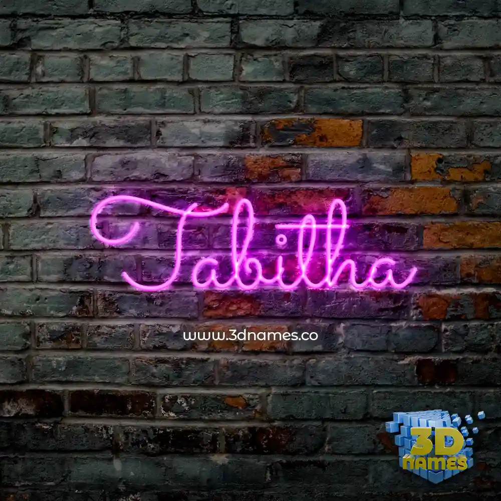 Pink Neon 3D Name Wallpaper for "tabitha" | Custom Wallpaper | 3D Names