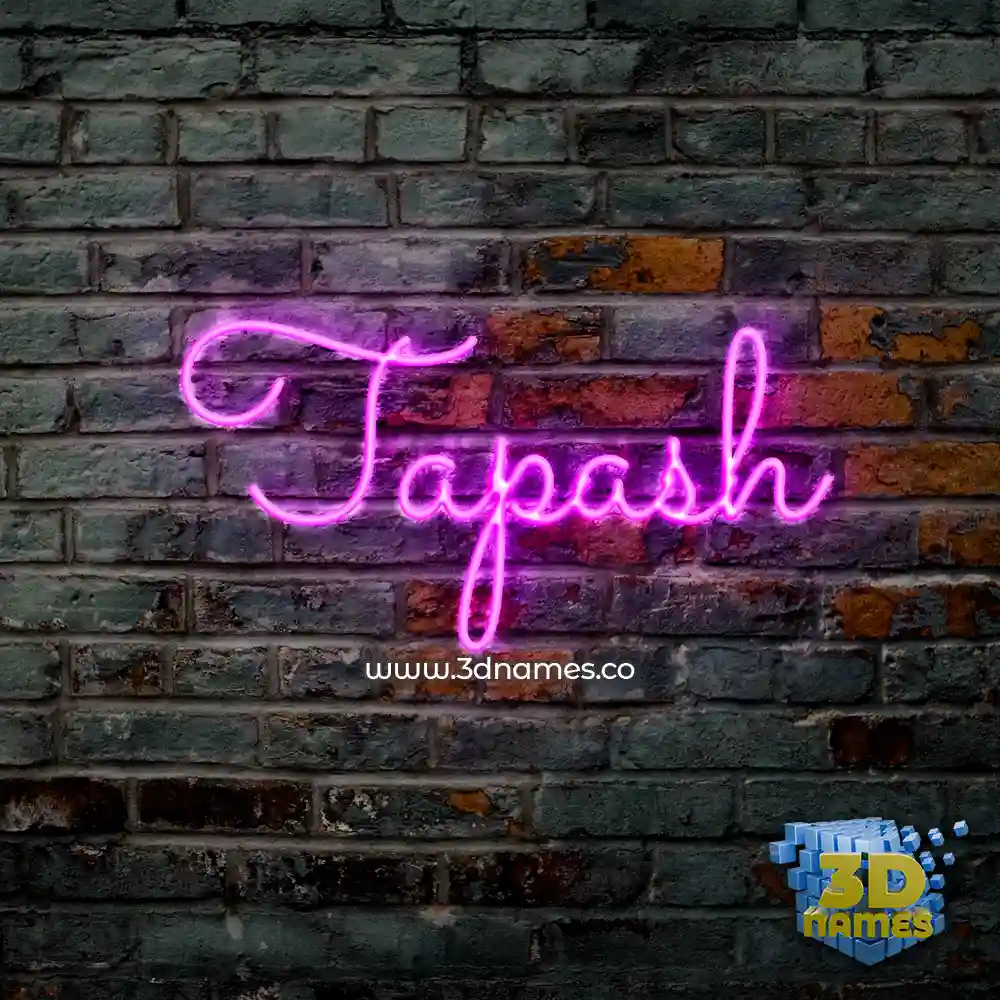 Pink Neon 3D Name Wallpaper for "tapash" | Custom Wallpaper | 3D Names
