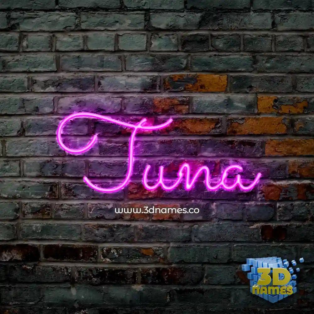Pink Neon 3D Name Wallpaper for "tuna" | Custom Wallpaper | 3D Names