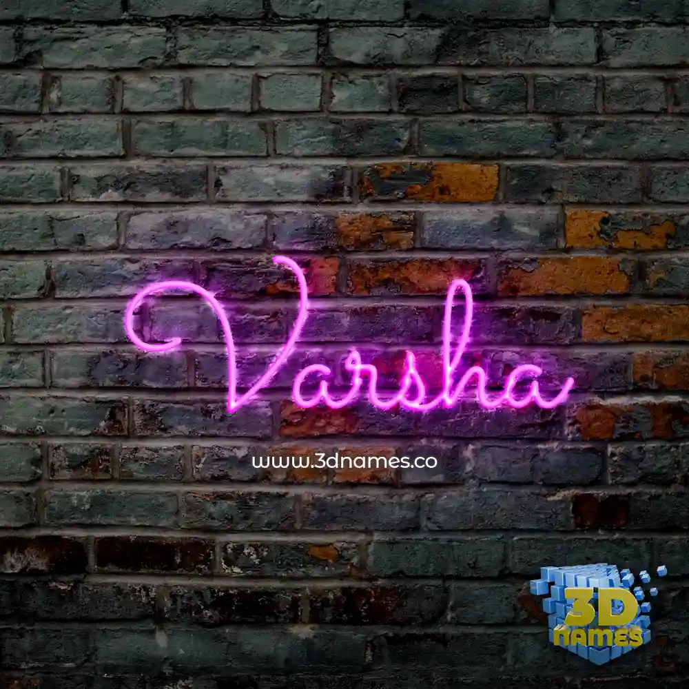 Preview Pink Neon name for "varsha"