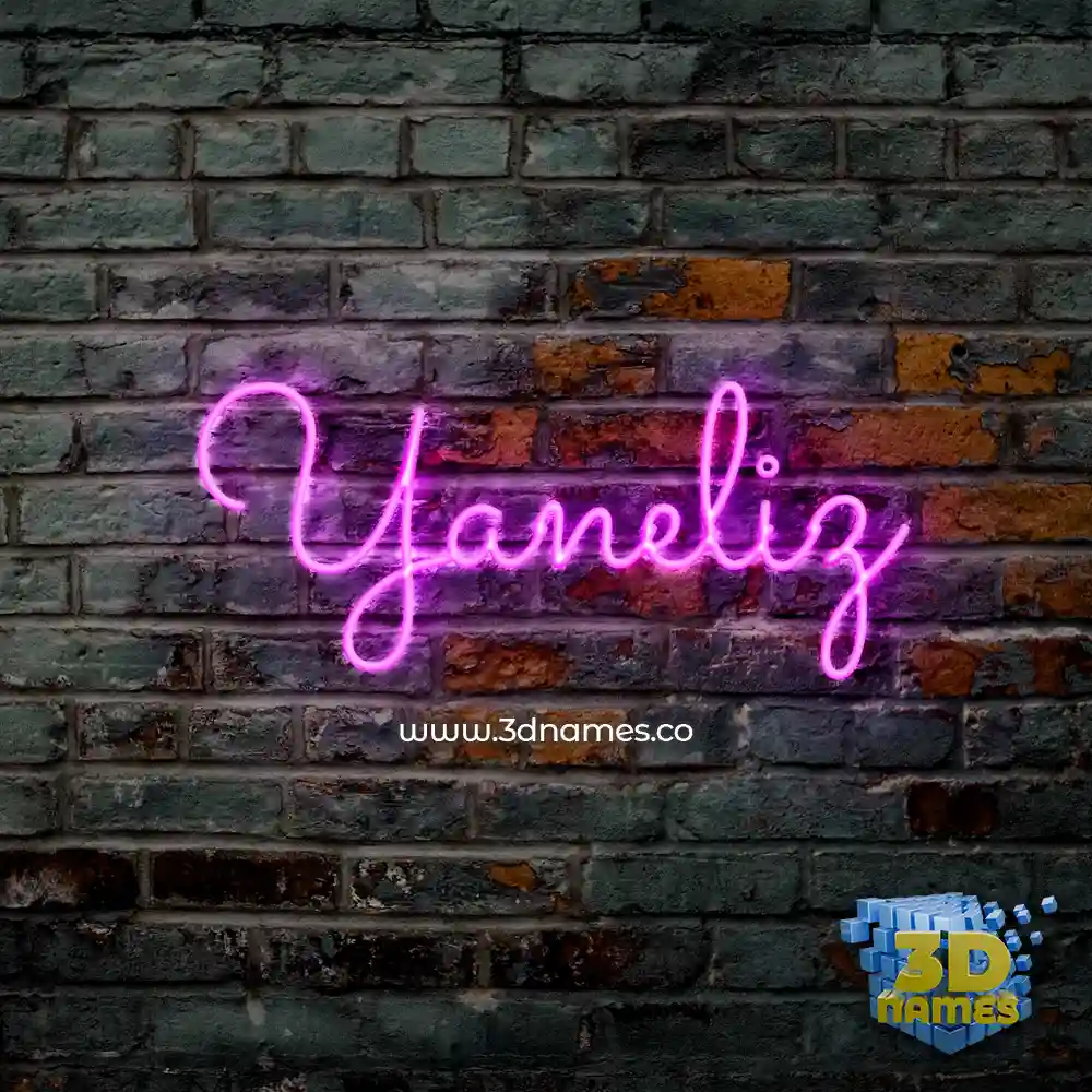 Pink Neon 3D Name Wallpaper for "yaneliz" | Custom Wallpaper | 3D Names