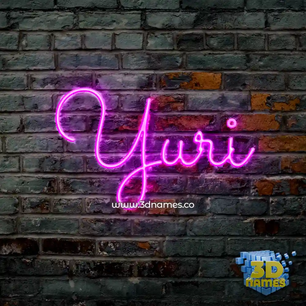 Pink Neon 3D Name Wallpaper for "yuri" | Custom Wallpaper | 3D Names