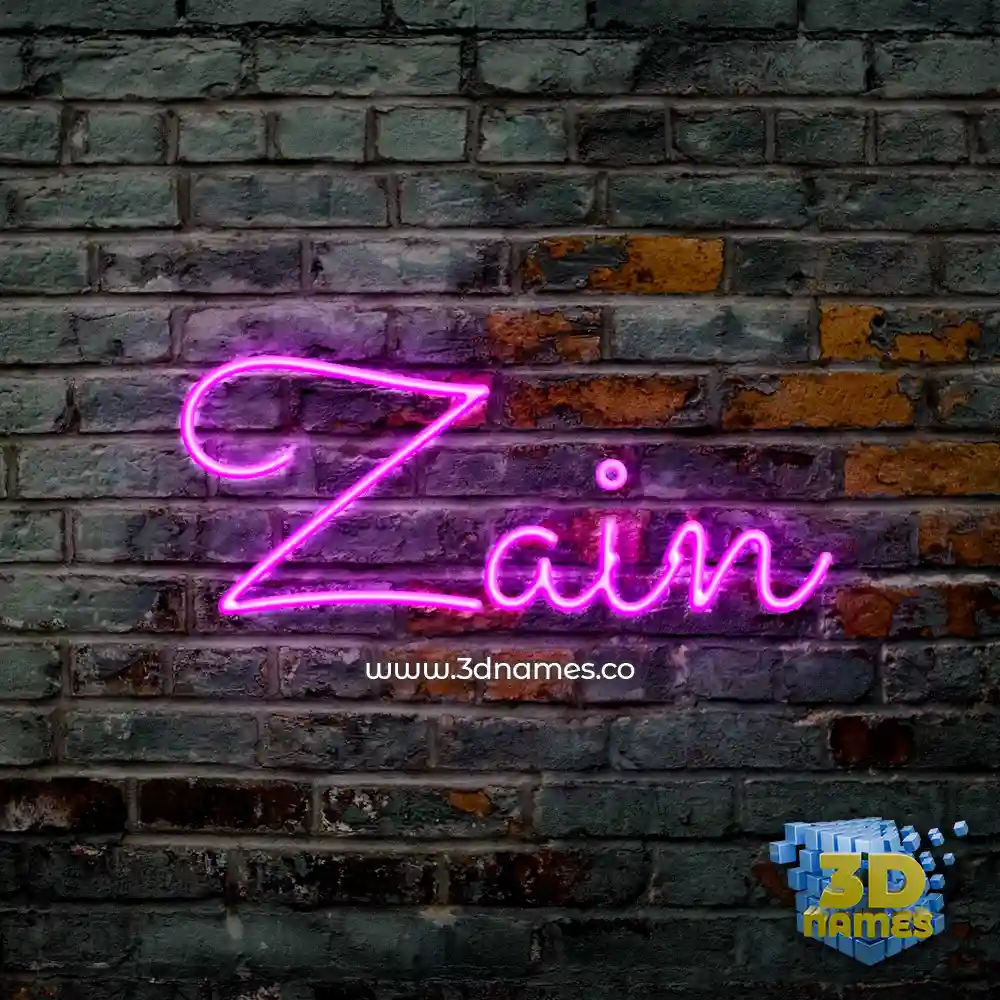 Preview Pink Neon name for "zain"