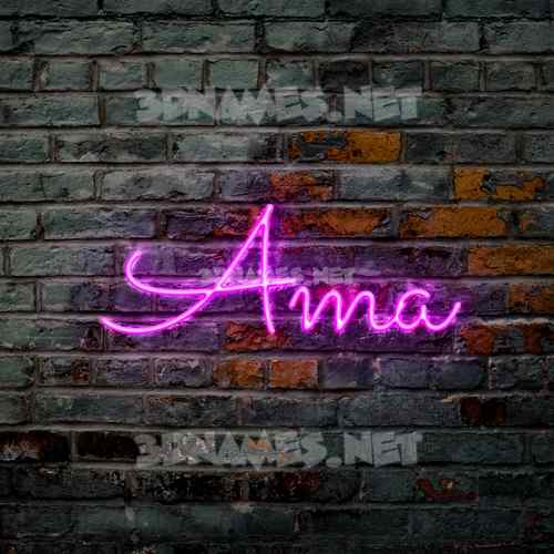 Preview of Pink Neon 3D name for "ama"