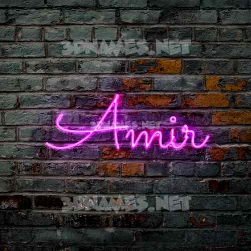 Preview of Pink Neon 3D name for "amir"