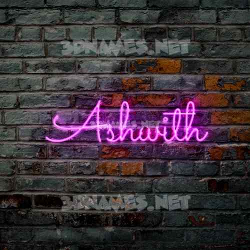 Preview of Pink Neon 3D name for "ashwith"
