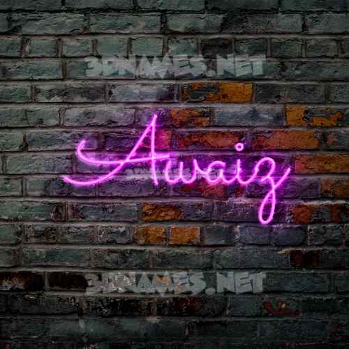 Preview of Pink Neon 3D name for "awaiz"