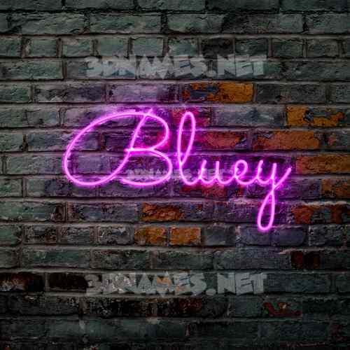 Preview of Pink Neon 3D name for "bluey"