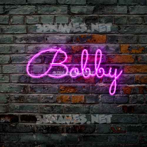 Preview of Pink Neon 3D name for "bobby"