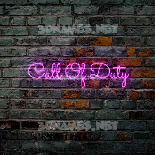 Preview of Pink Neon 3D name for "call%20of%20duty"