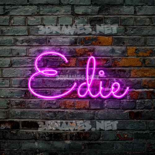 Preview of Pink Neon 3D name for "edie"