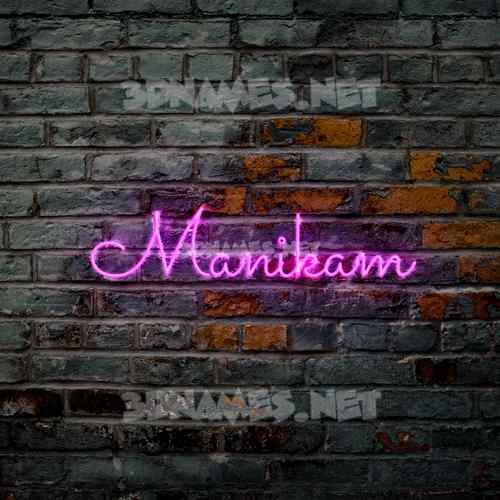 Preview of Pink Neon 3D name for "manikam"