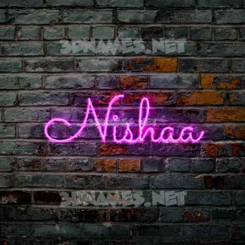 Preview of Pink Neon 3D name for "nishaa"