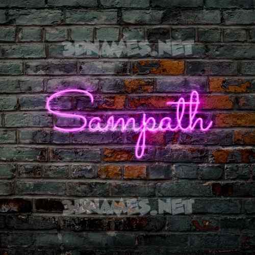 Preview of Pink Neon 3D name for "sampath"