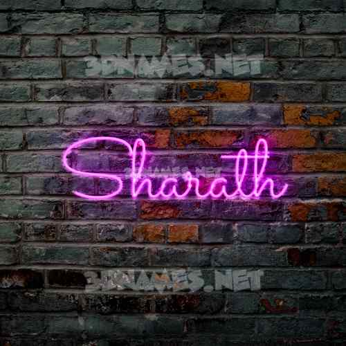 Preview of Pink Neon 3D name for "sharath"