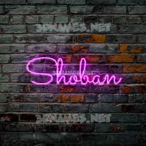 Preview of Pink Neon 3D name for "shoban"