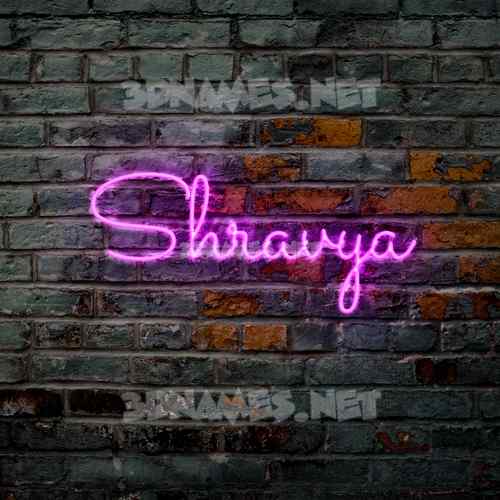 Preview of Pink Neon 3D name for "shravya"