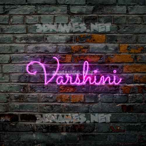 Preview Of Pink Neon 3D Name For varshini 