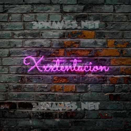 Preview Of Pink Neon 3d Name For Xxxtentacion