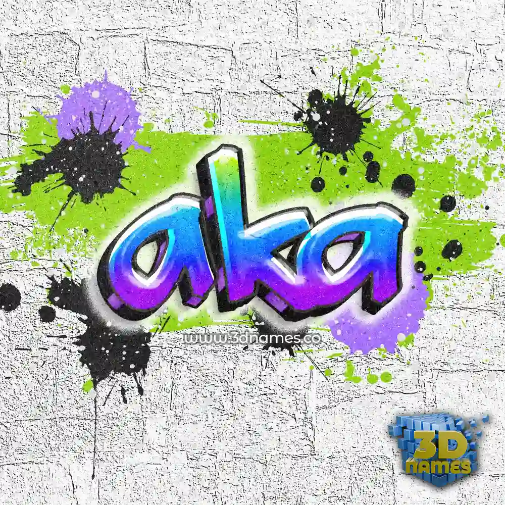 3D Name styles for "aka" (29)