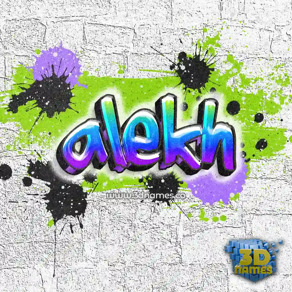 3D Name styles for "alekh" (20)