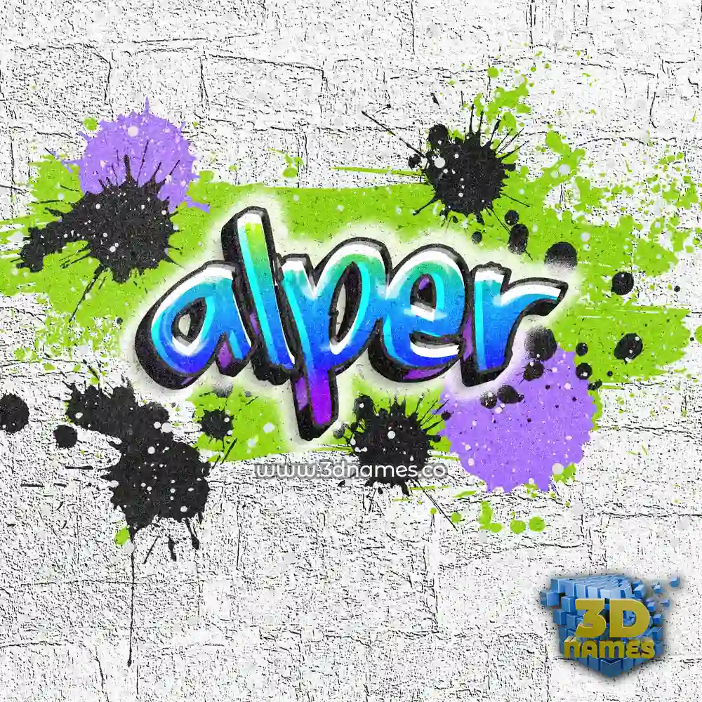 3D Name styles for "alper" (16)
