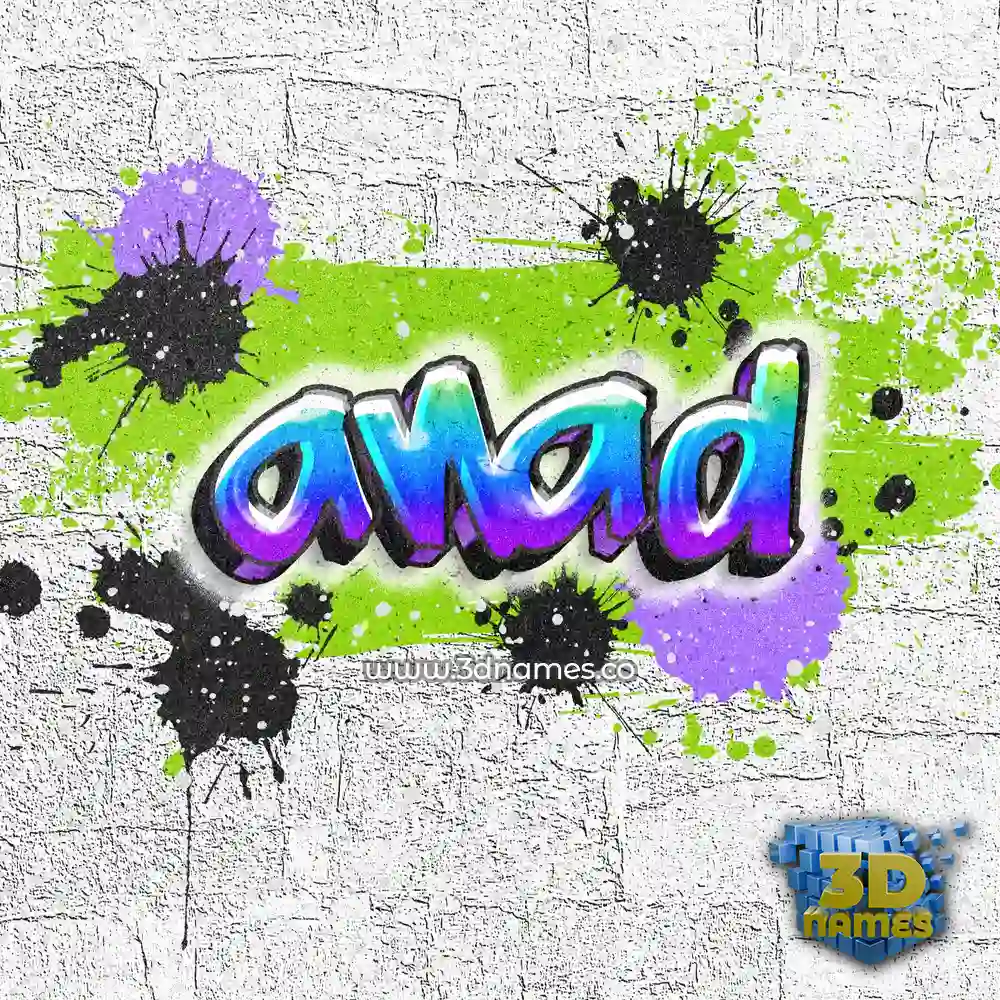 3D Name styles for "anad" (14)
