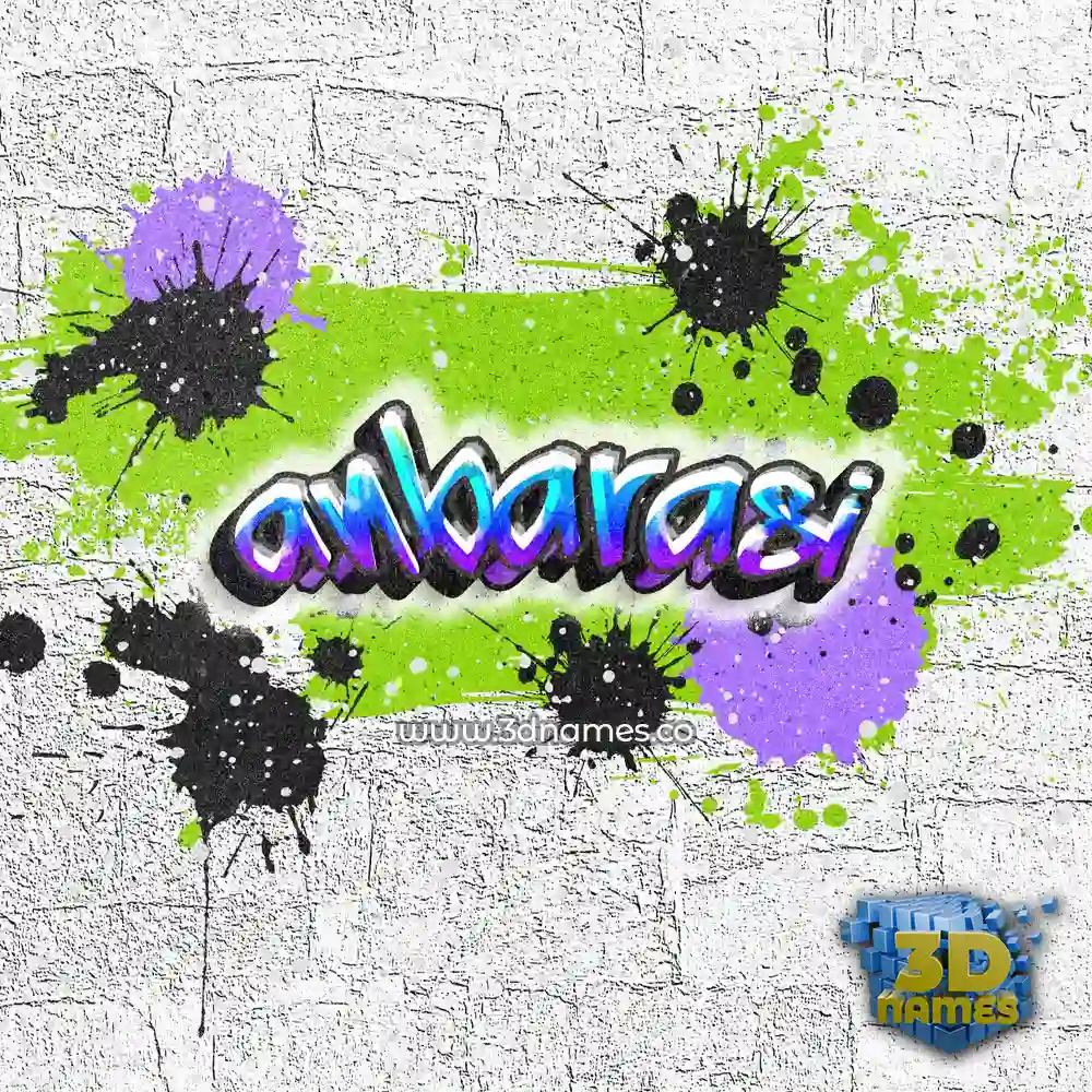 3D Name styles for "anbarasi" (17)