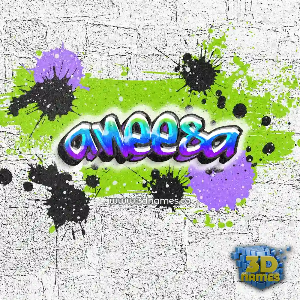 3D Name styles for "aneesa" (29)