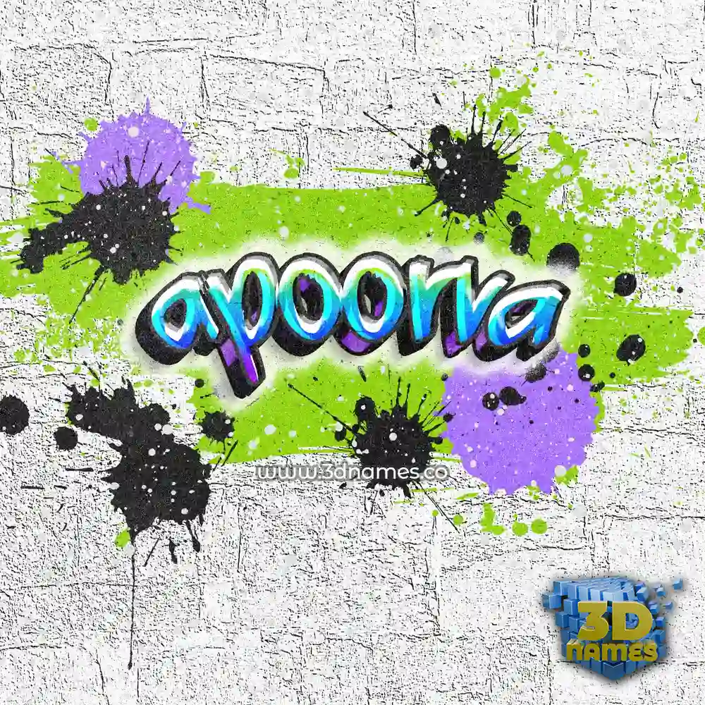 3D Name styles for "apoorva" (31)