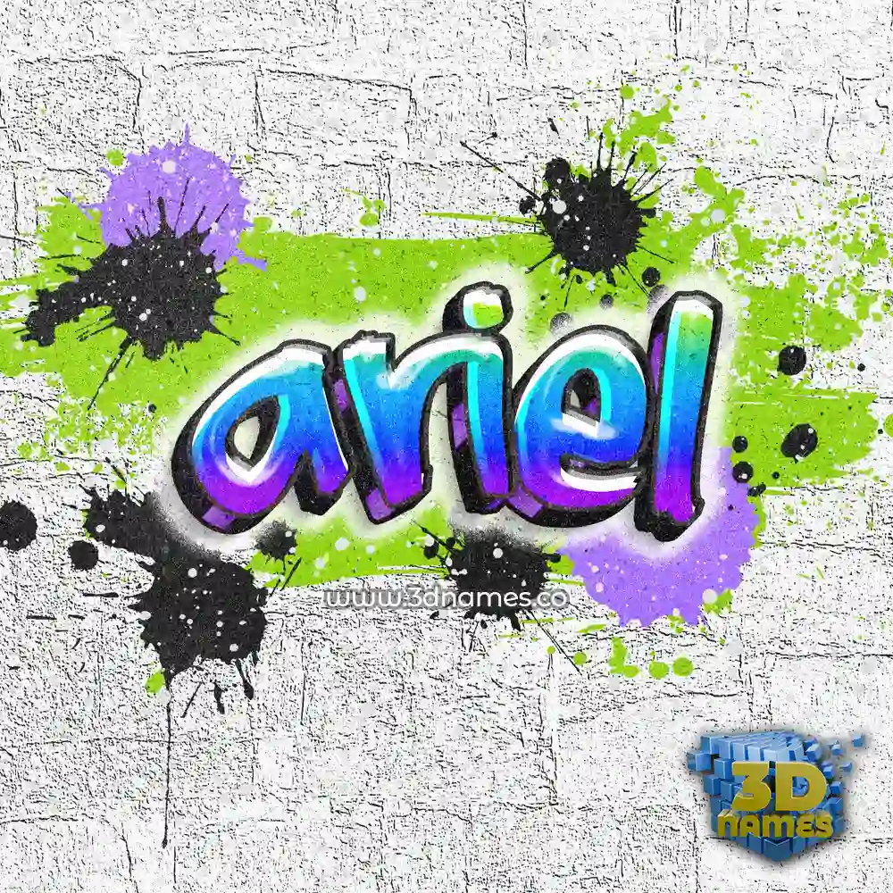Graffiti Grunge 3D Name Wallpaper for "ariel" | Custom Wallpaper | 3D Names