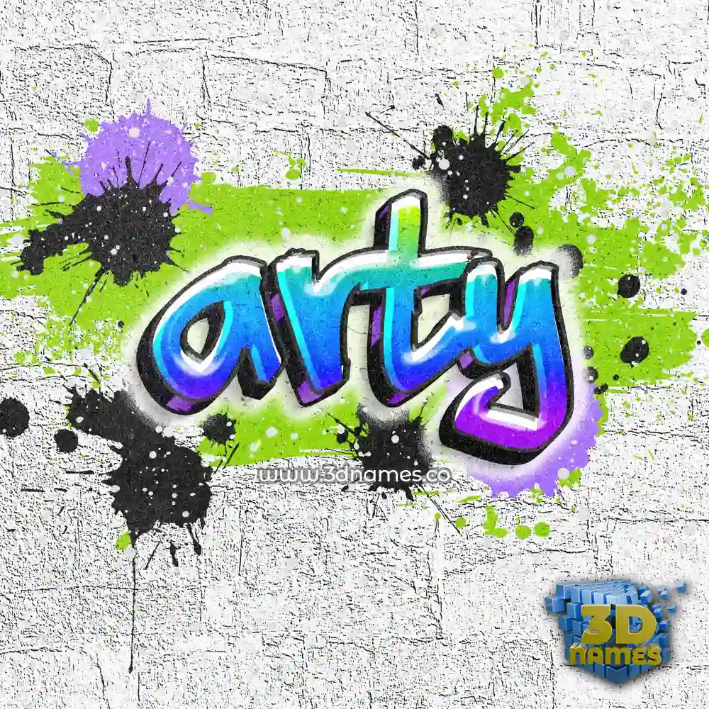 3D Name styles for "arty" (13)