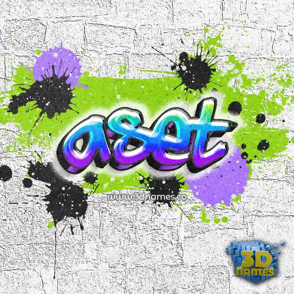 3D Name styles for "aset" (16)